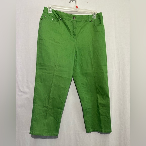 Ruby Rd. | Pants & Jumpsuits | Ruby Rd Vibrant Green Cropped Ankle ...